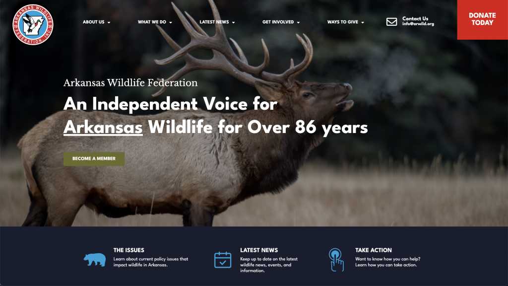 Simplemachine | Arkansas Wildlife Federation | Web Development